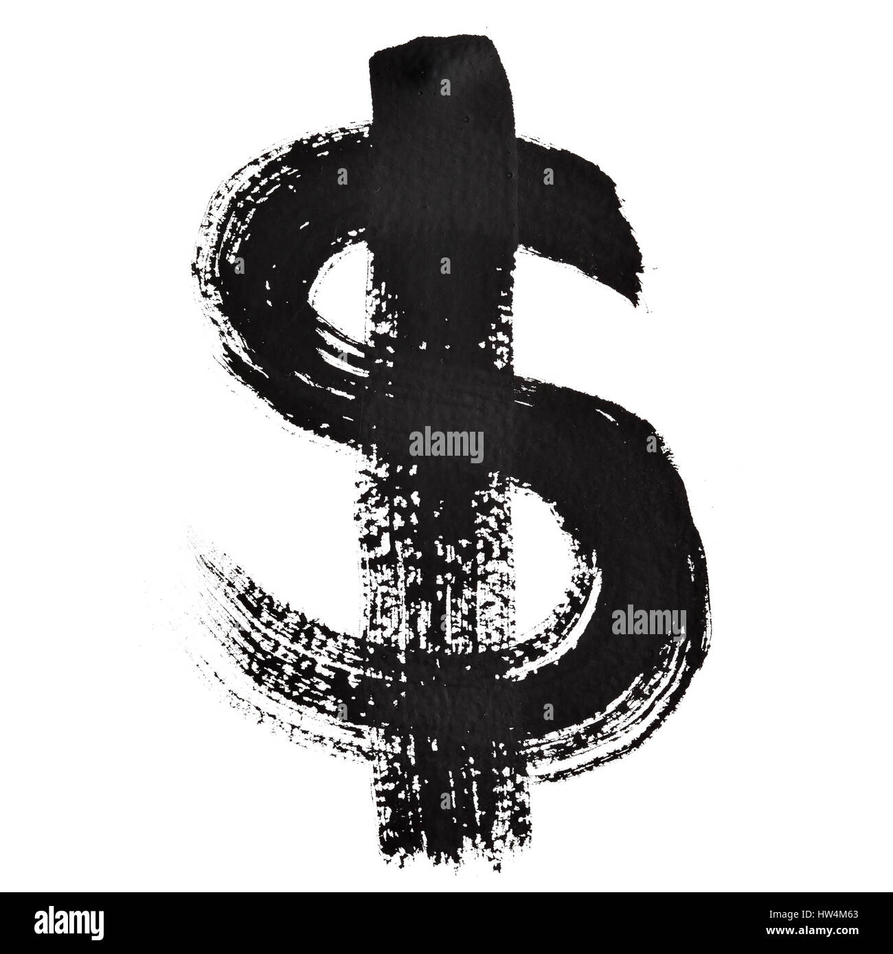 Ink dollar sign over the white background Stock Photo - Alamy