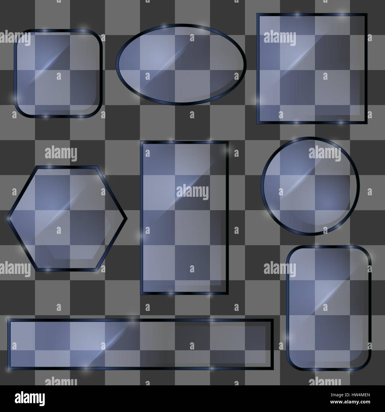 Transparent glass square card Stock Vector Images - Alamy