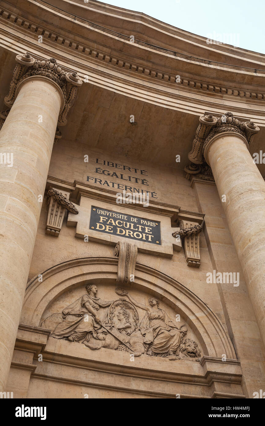 PARIS, FRANCE - JULY 10, 2014: The University of Paris, Sorbonne ...