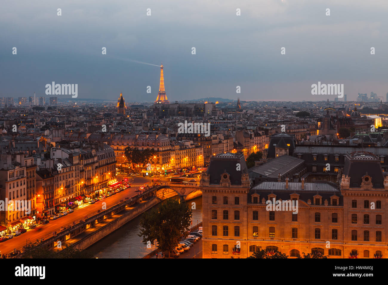Notre dame cathedral paris aerial view hi-res stock photography and ...