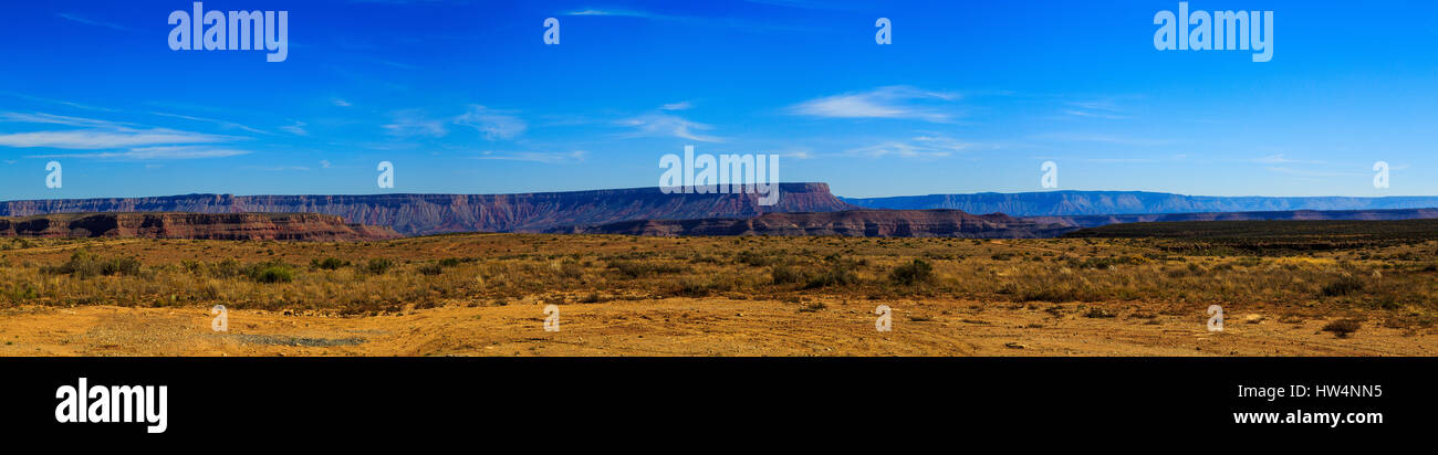 Layers of rock color and formation at the Grand Canyon West rim ...