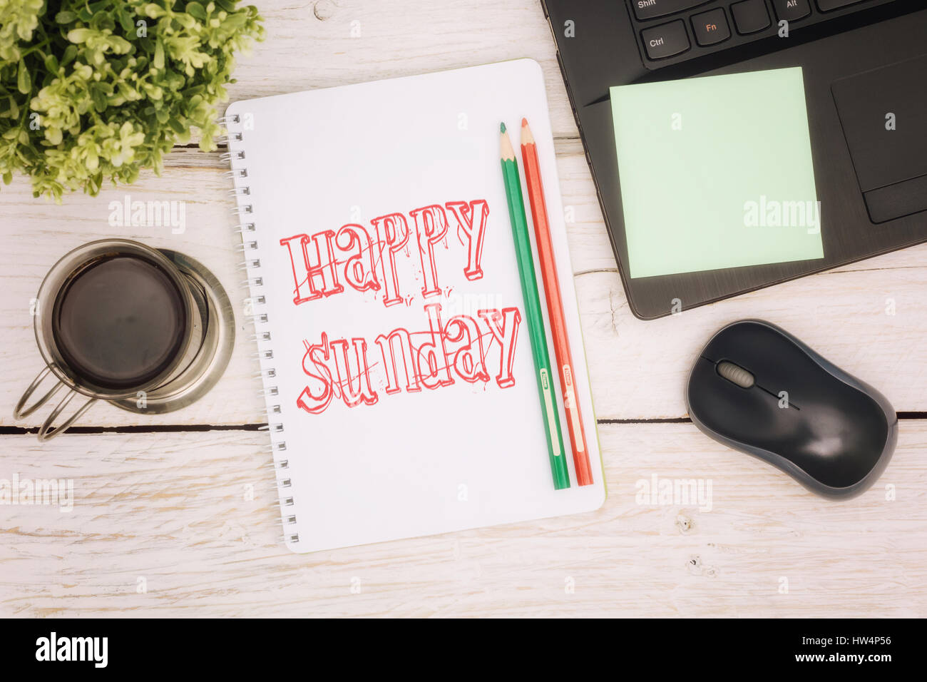 Morning cup of coffee at work Stock Photo - Alamy