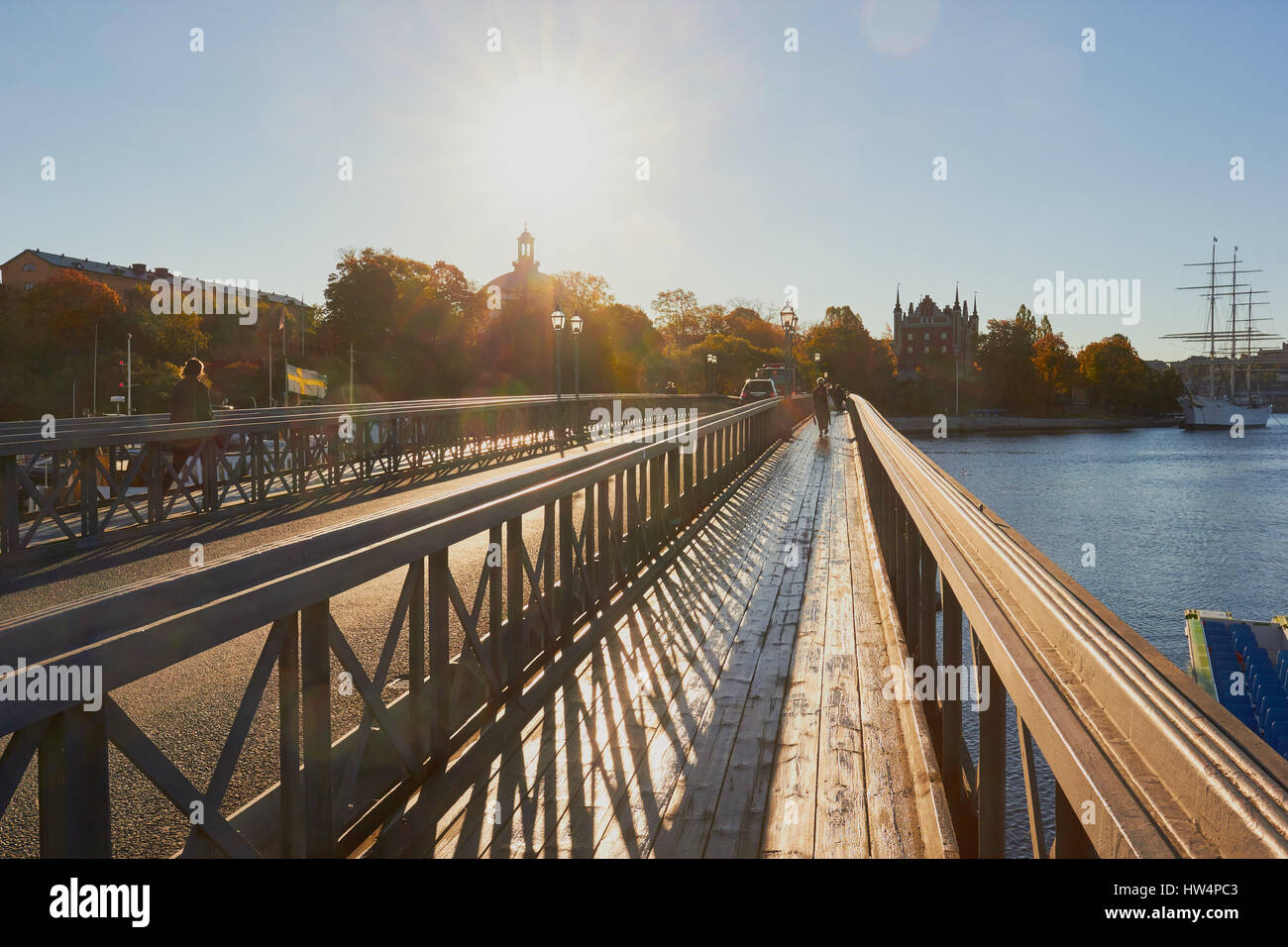 Skeppsholmsbron Bridge connecting Ostermalm to the island of ...