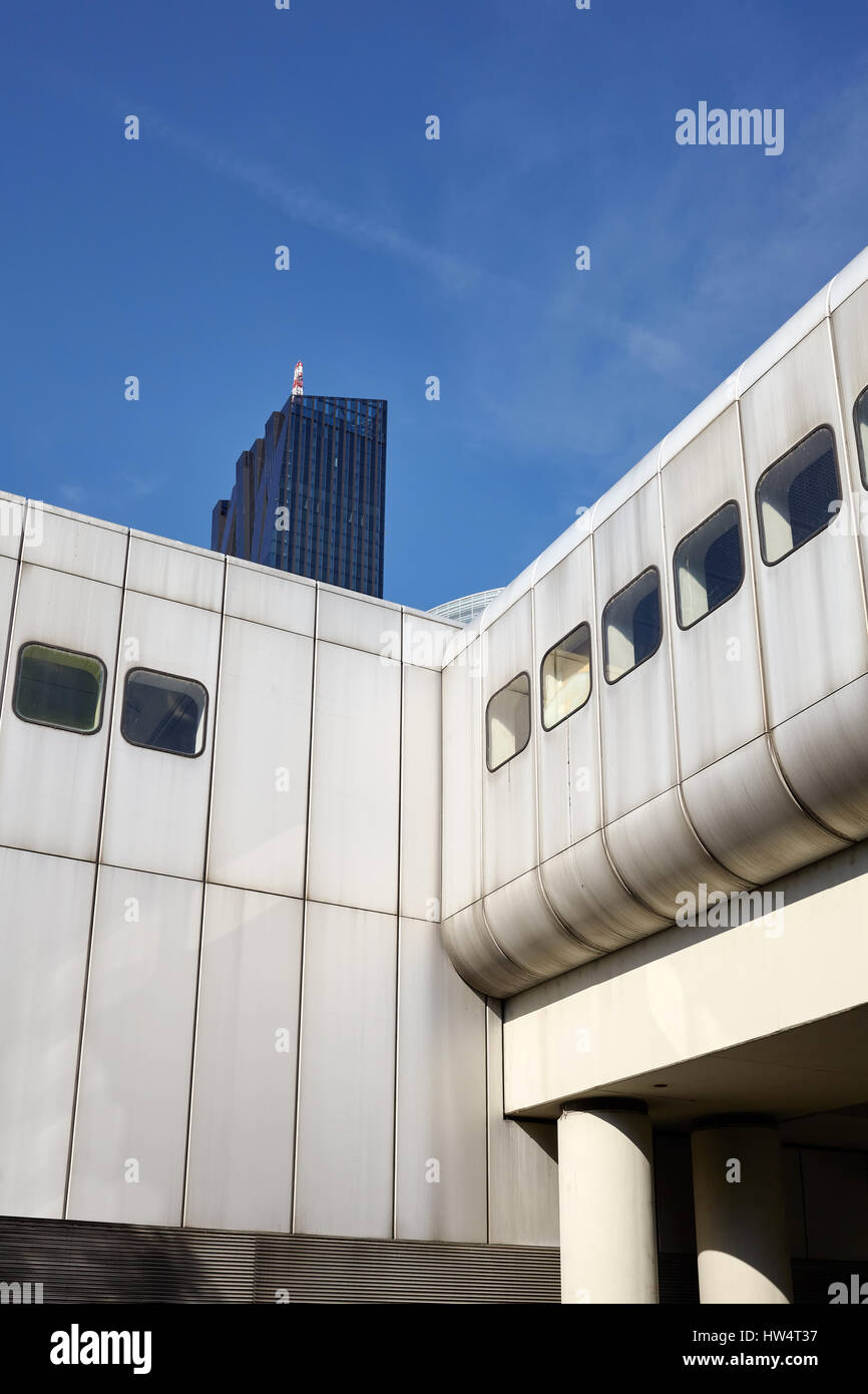 Futuristic Vienna city train infrastructure in the UNO city complex ...