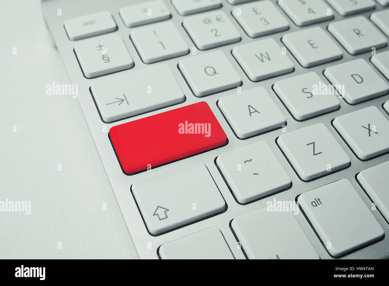 dynamic keyboard with red button Stock Photo - Alamy