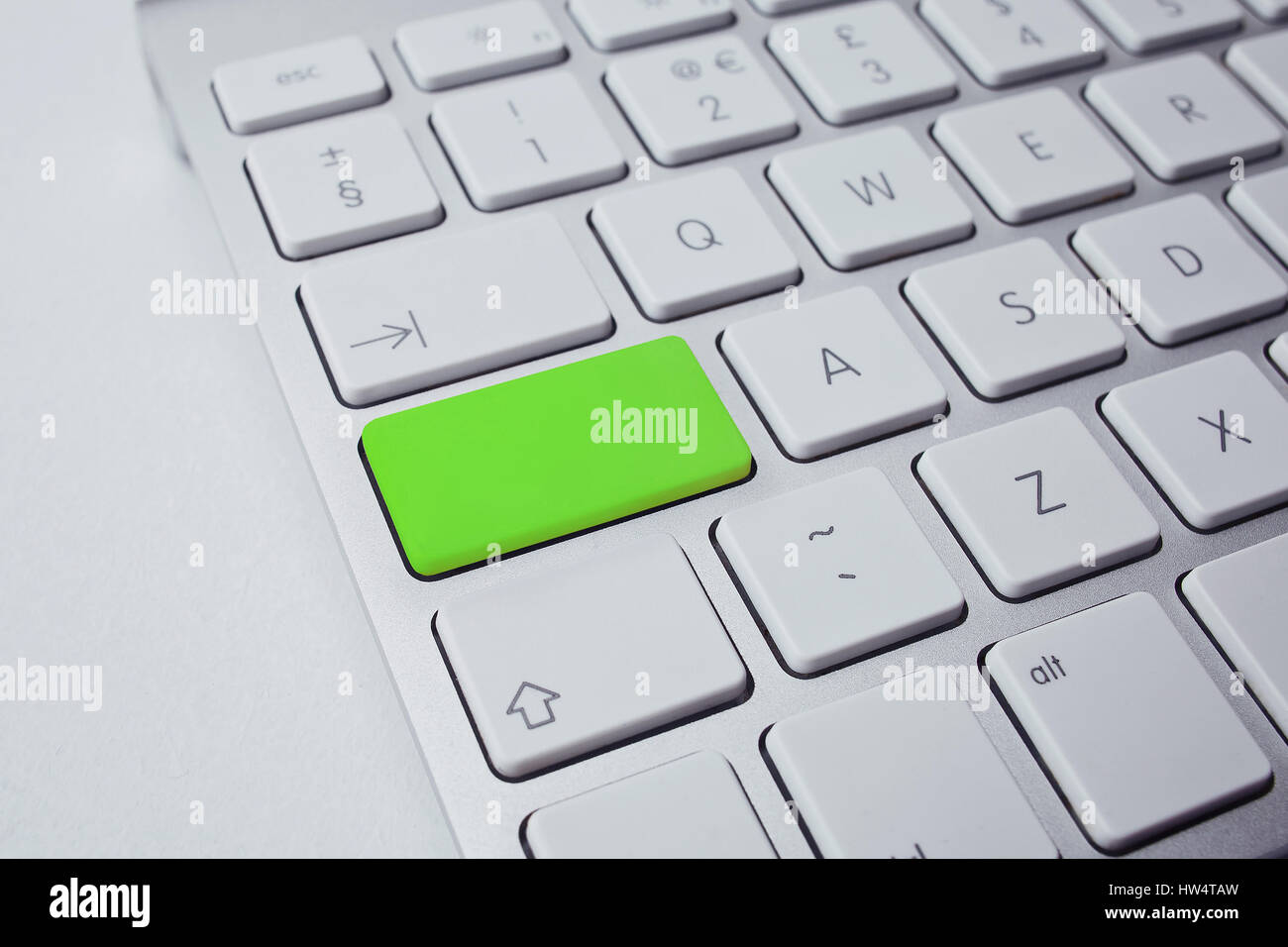 dynamic keyboard with green button Stock Photo - Alamy