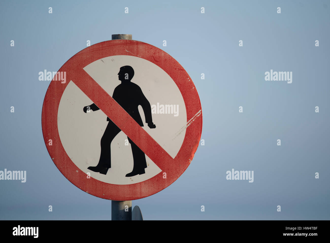 No humans no walking sign Stock Photo - Alamy