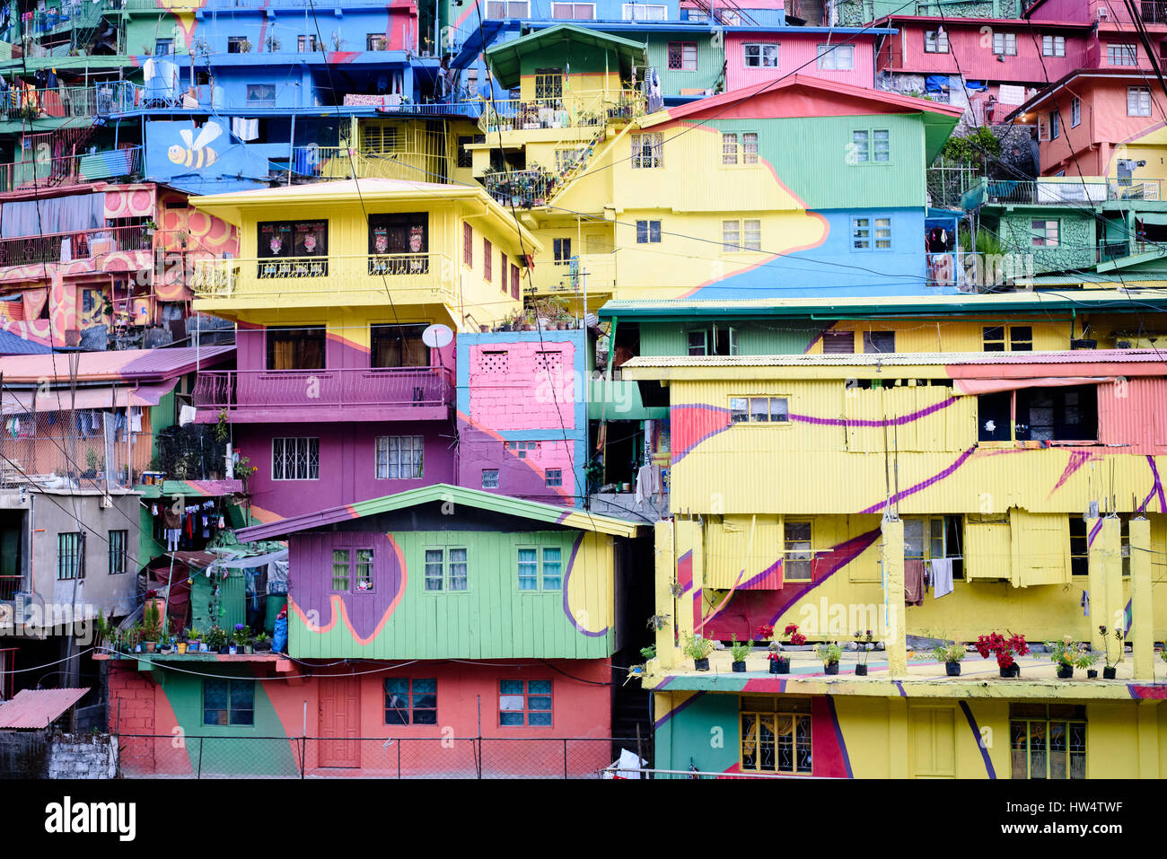 Colorful houses at Stobosa La Trinidad Stock Photo - Alamy