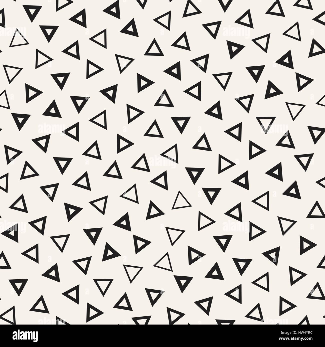Trendy Texture With Scattered Geometric Shapes. Vector Seamless Pattern ...