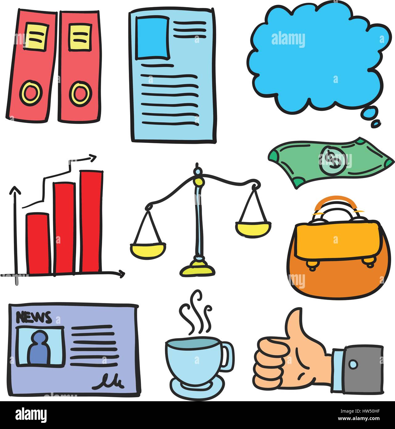Set of business various doodles Stock Vector Image & Art - Alamy