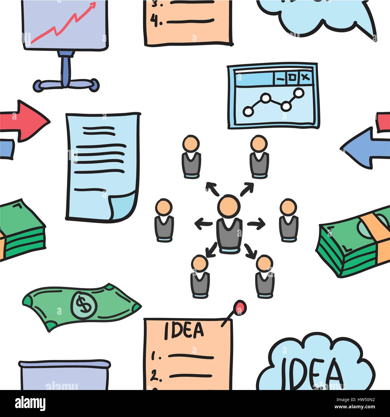 Vector art of business element doodles Stock Vector Image & Art - Alamy