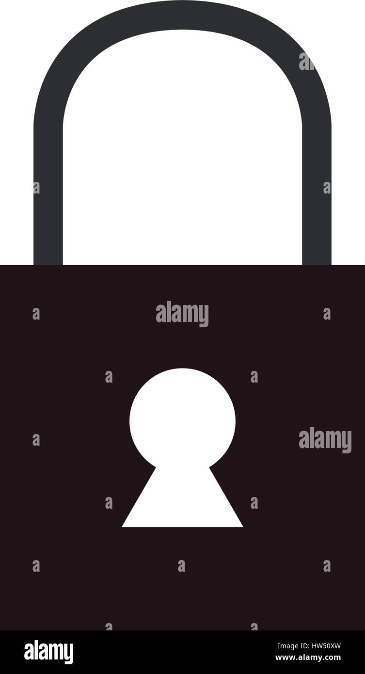 lock icon illustrated on a white background in vector Stock Vector ...