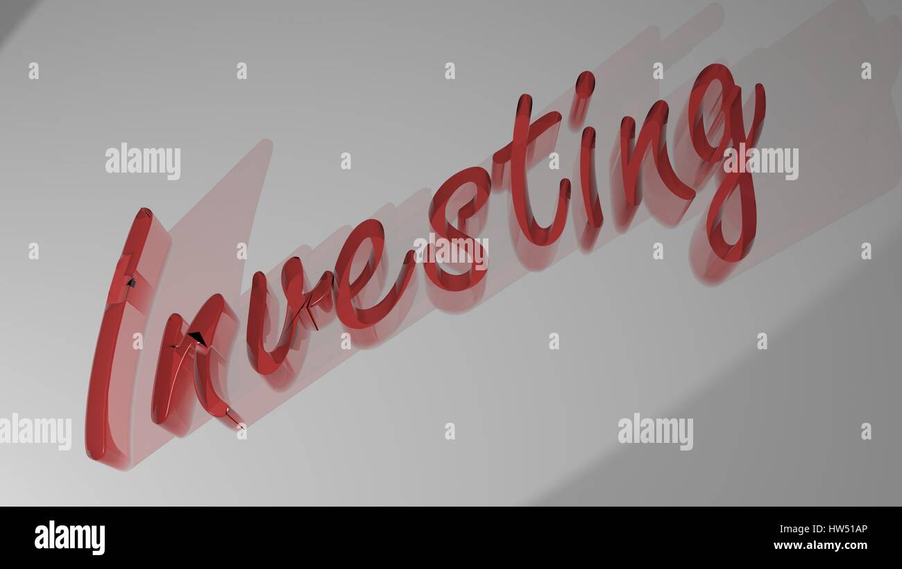 INVESTING transparent red Stock Photo - Alamy