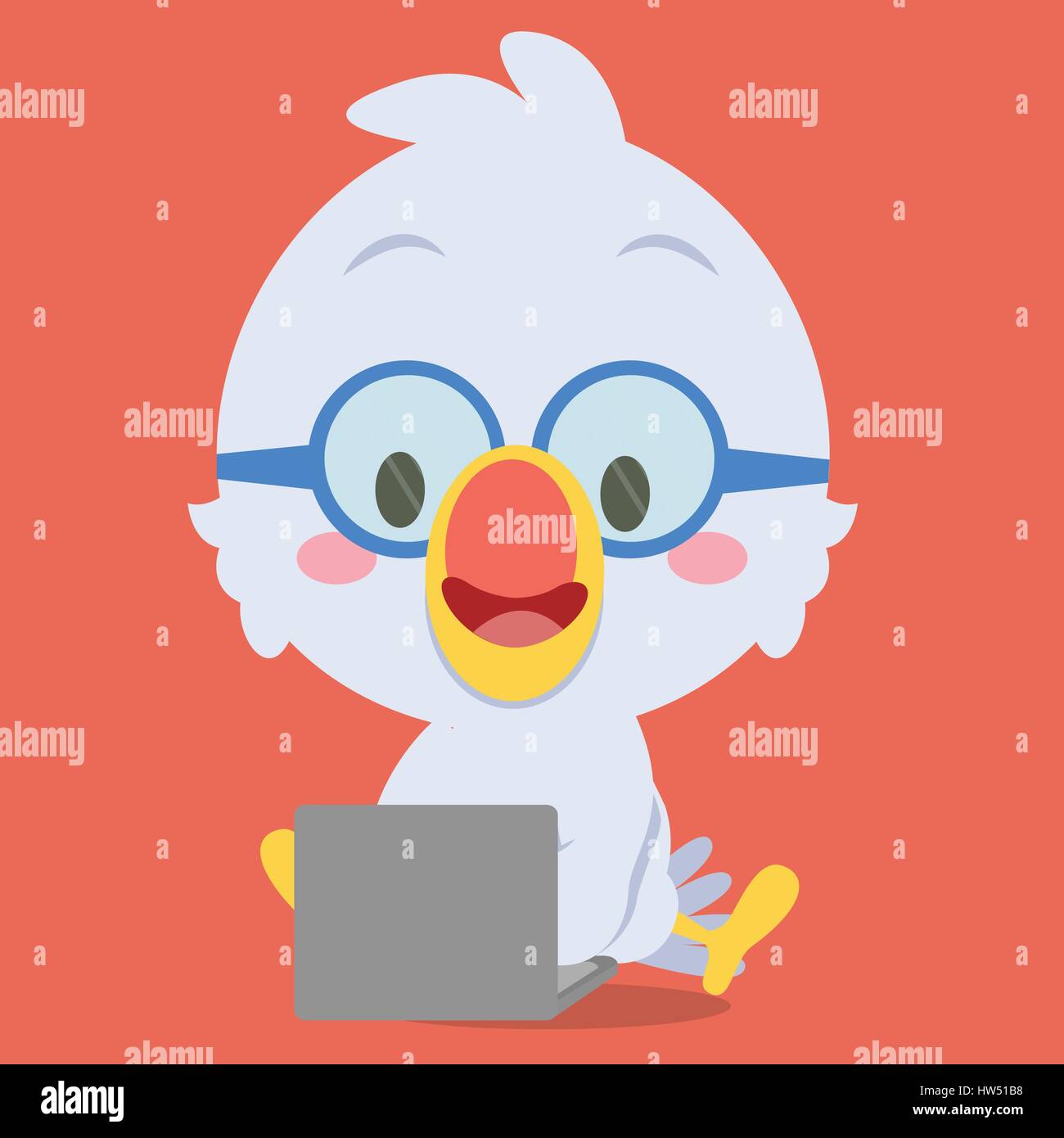 Seagull standing on sea Stock Vector Images - Alamy