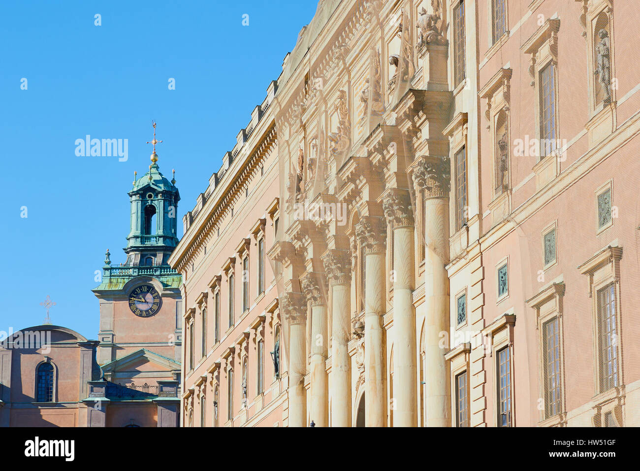 Royal Palace (Kungliga Slottet) and Storkyrkan, (Stockholm Cathedral ...
