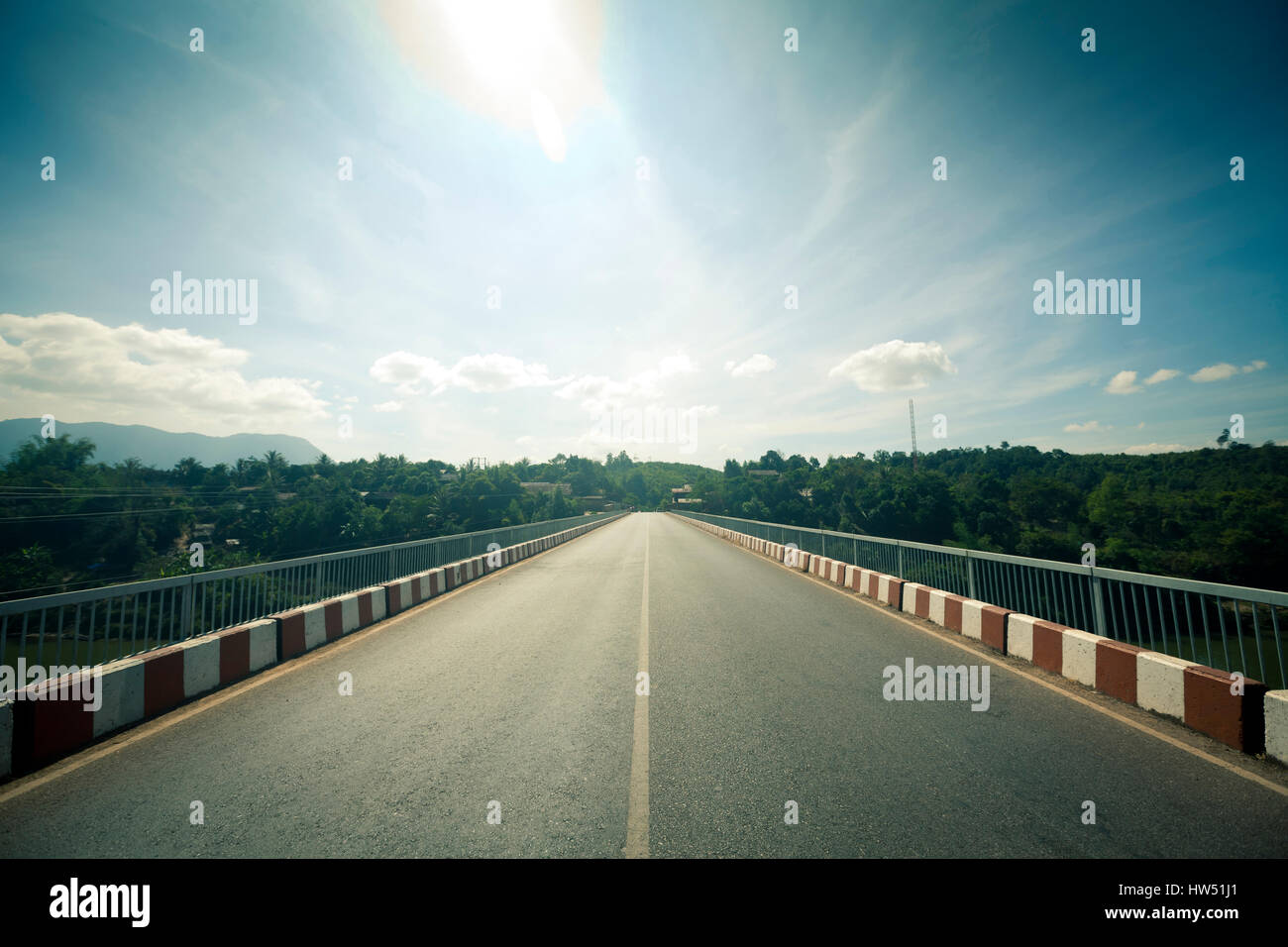 Modern bridge in Laos Stock Photo - Alamy