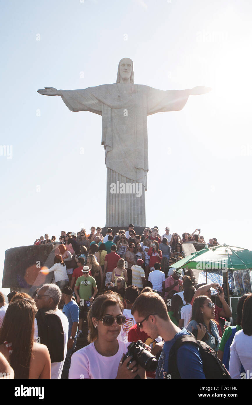 The Cristo Redentor statue also known as Christ the Redeemer in Rio de ...