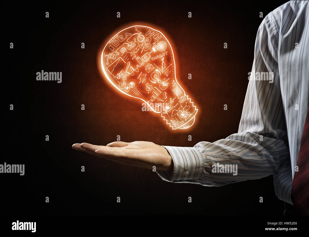 Bright idea for success achieving Stock Photo - Alamy