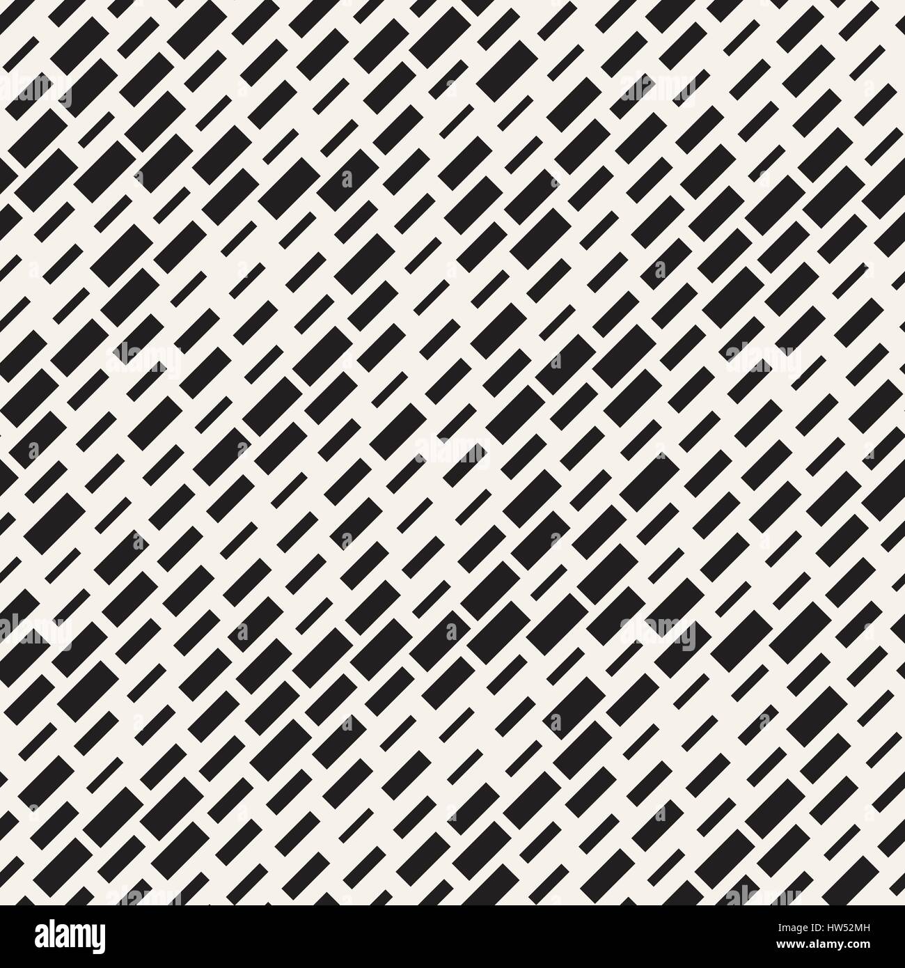 Vector Seamless Black And White Irregular Dash Rectangles Grid Pattern ...