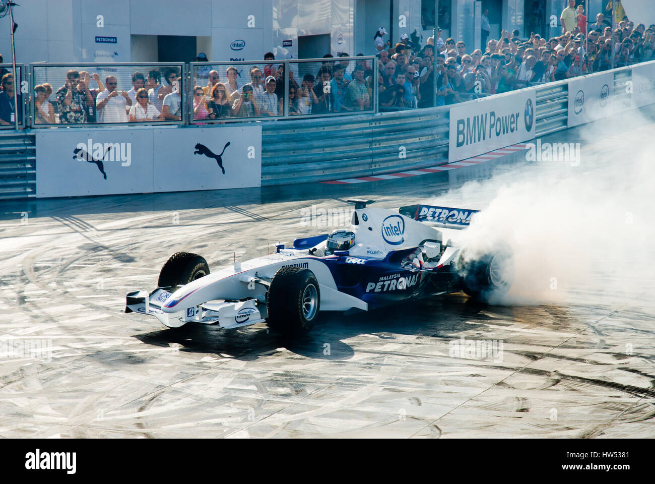 ROME, ITALY - JUNE 23 2007. Formula 1 Sauber Bmw with Sebastian Vettel ...