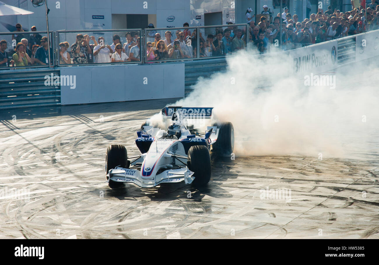 ROME, ITALY - JUNE 23 2007. Formula 1 Sauber Bmw with Sebastian Vettel ...