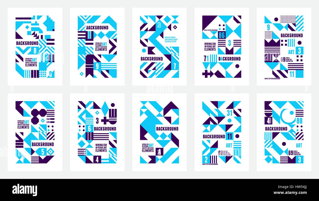 Set Posters Colorful Stock Vector Image & Art - Alamy