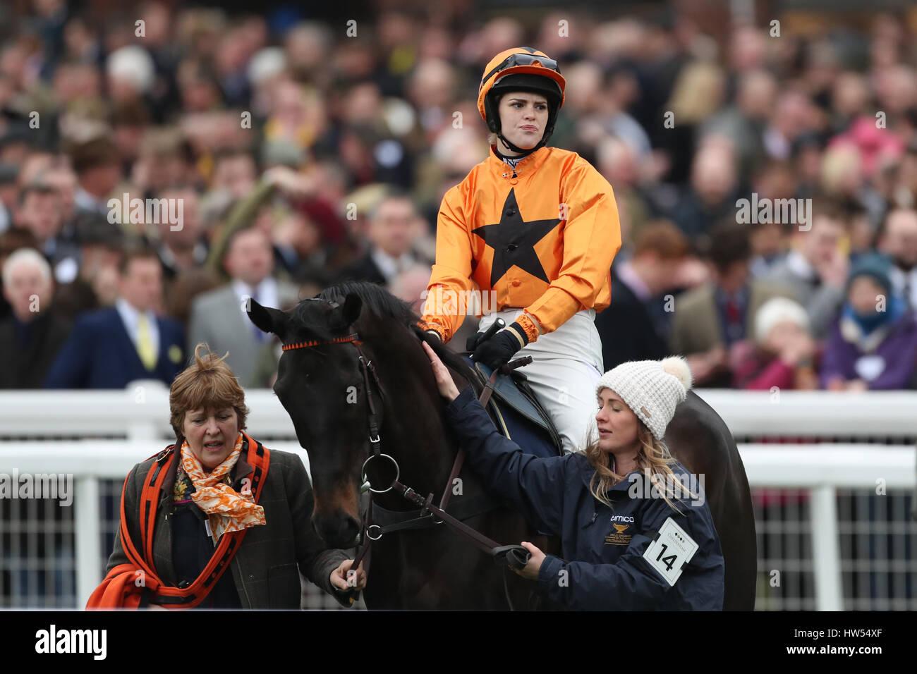 Jockey Lizzie Kelly before her ride on Tea For Two in the Timico ...