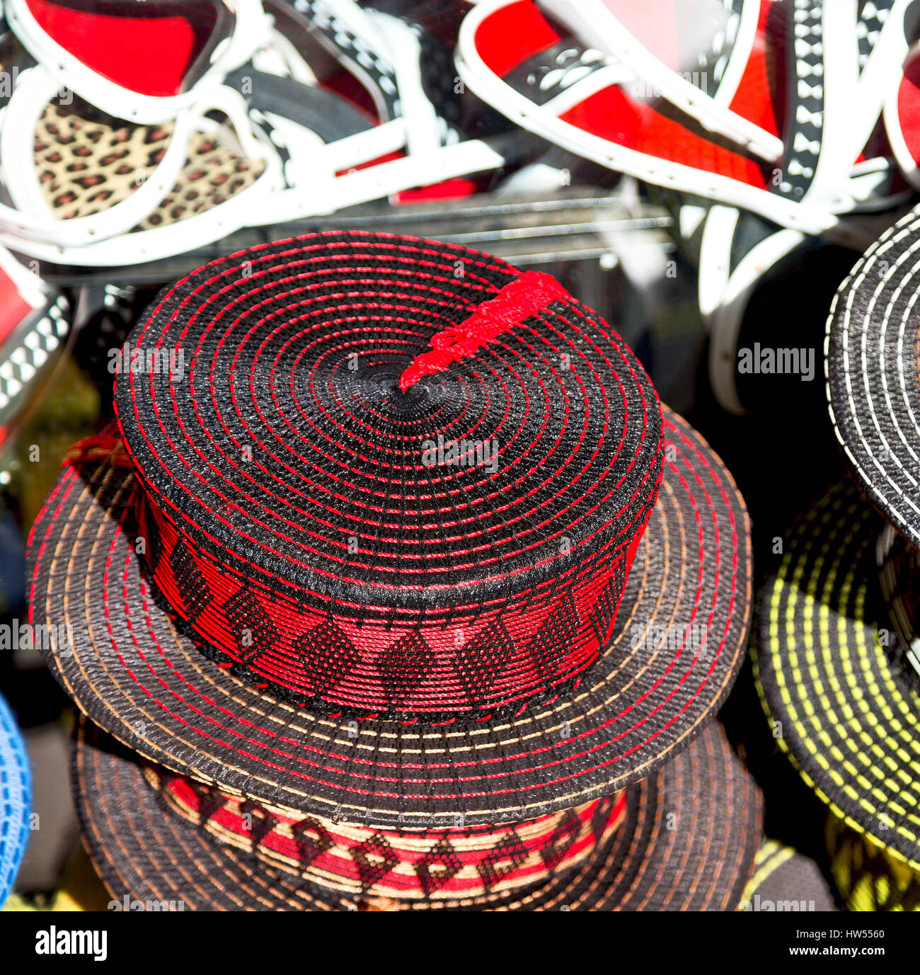 blur in south africa close up of the colored hat like texture ...