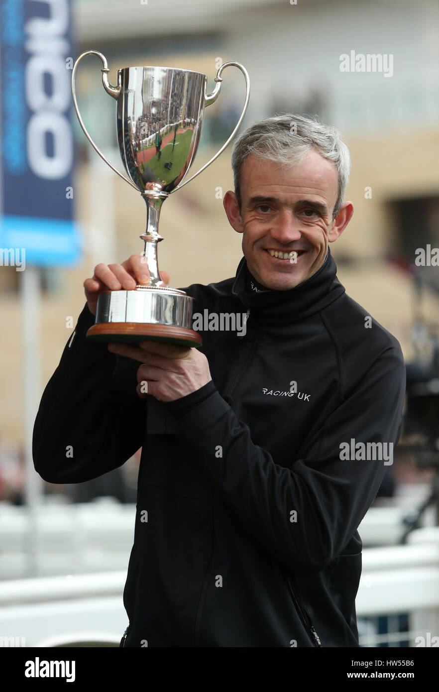 Jockey Ruby Walsh with the award for Leading Jockey during Gold Cup Day ...