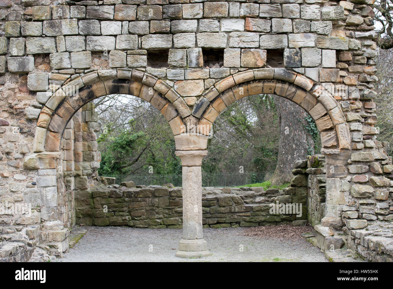 Basingwerk Abbey historic ruins in Greenfield, near Holywell North ...