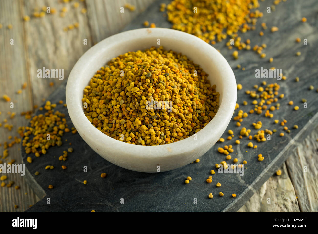Raw Organic Yellow Bee Pollen for Good Health Stock Photo - Alamy