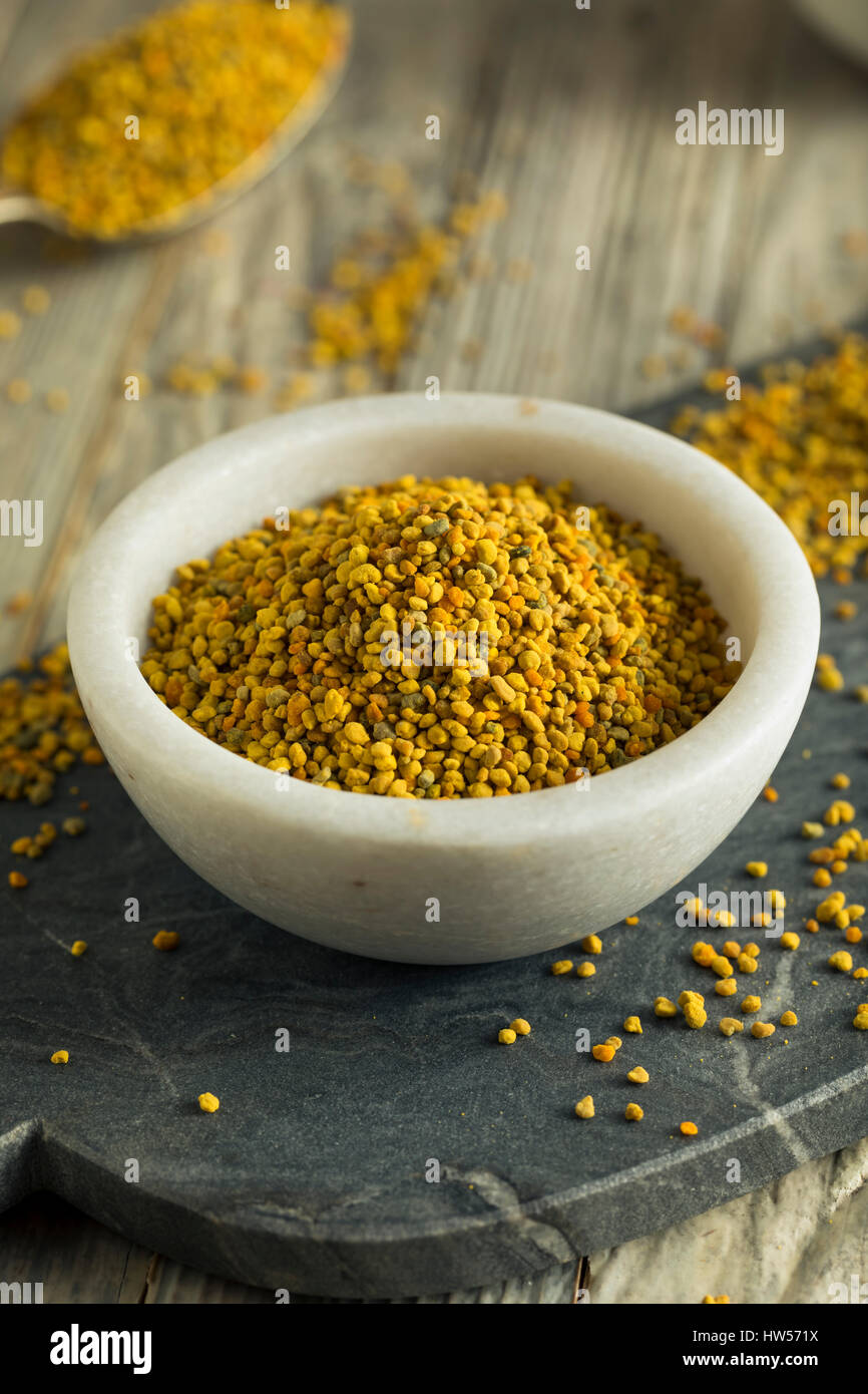 Raw Organic Yellow Bee Pollen for Good Health Stock Photo - Alamy