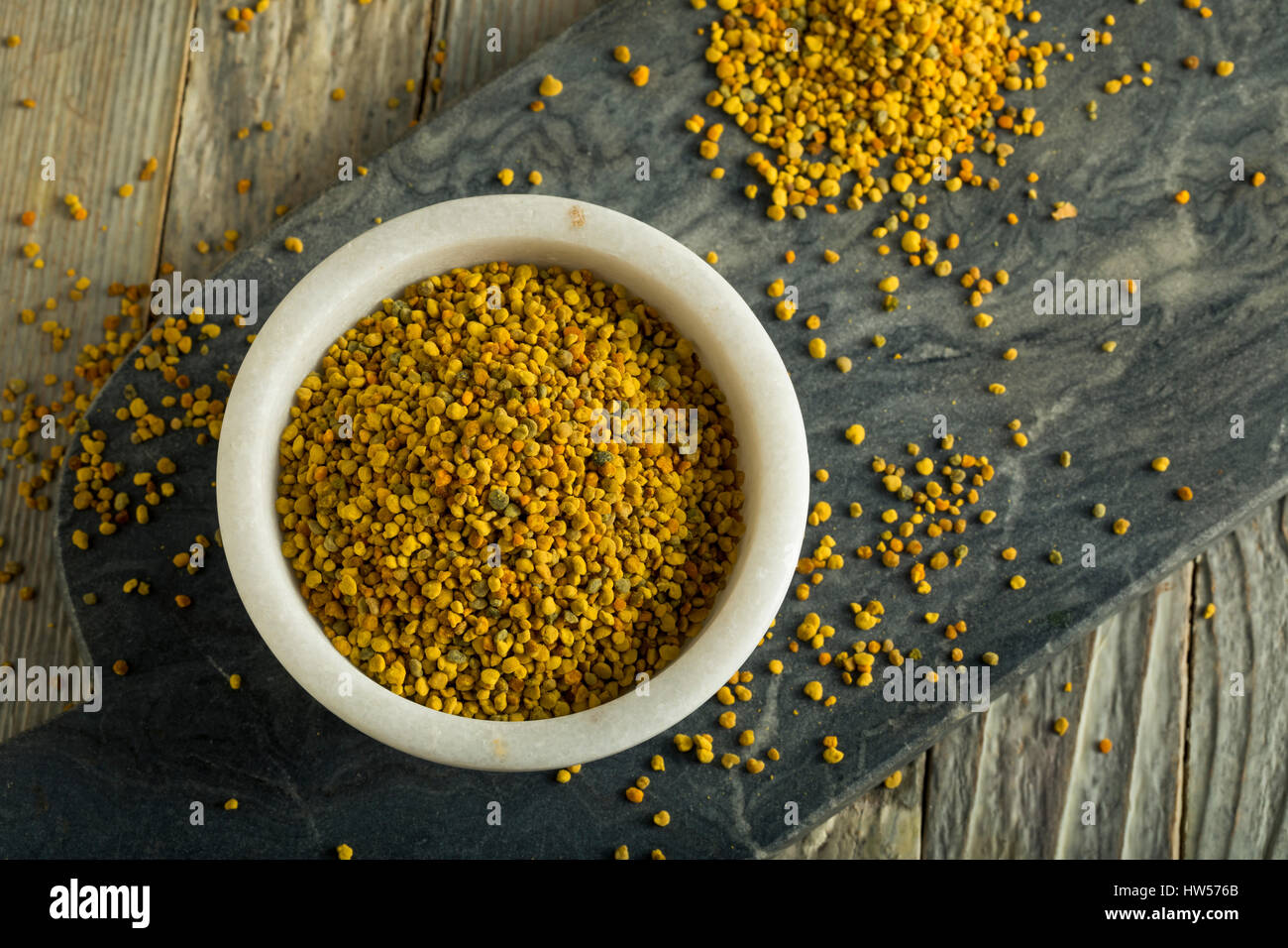 Raw Organic Yellow Bee Pollen for Good Health Stock Photo - Alamy