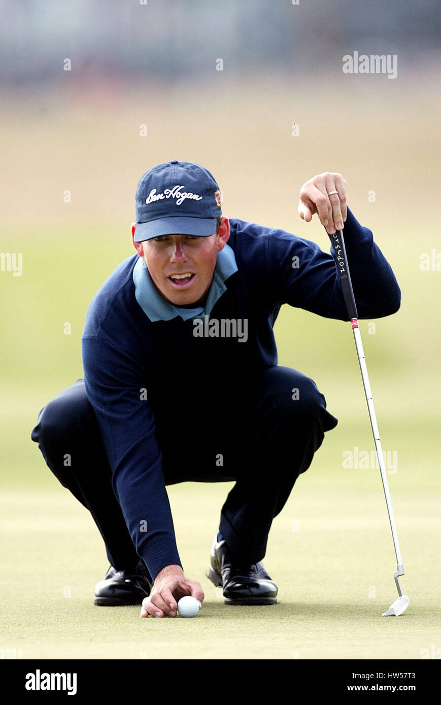 JUSTIN LEONARD USA THE OPEN MUIRFIELD SCOTLAND 18 July 2002 Stock Photo ...