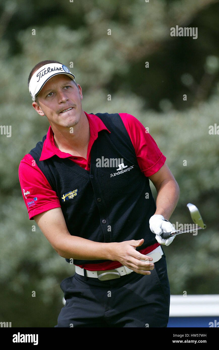 FREDRIK JACOBSEN SWEDEN THE OPEN MUIRFIELD SCOTLAND 18 July 2002 Stock ...