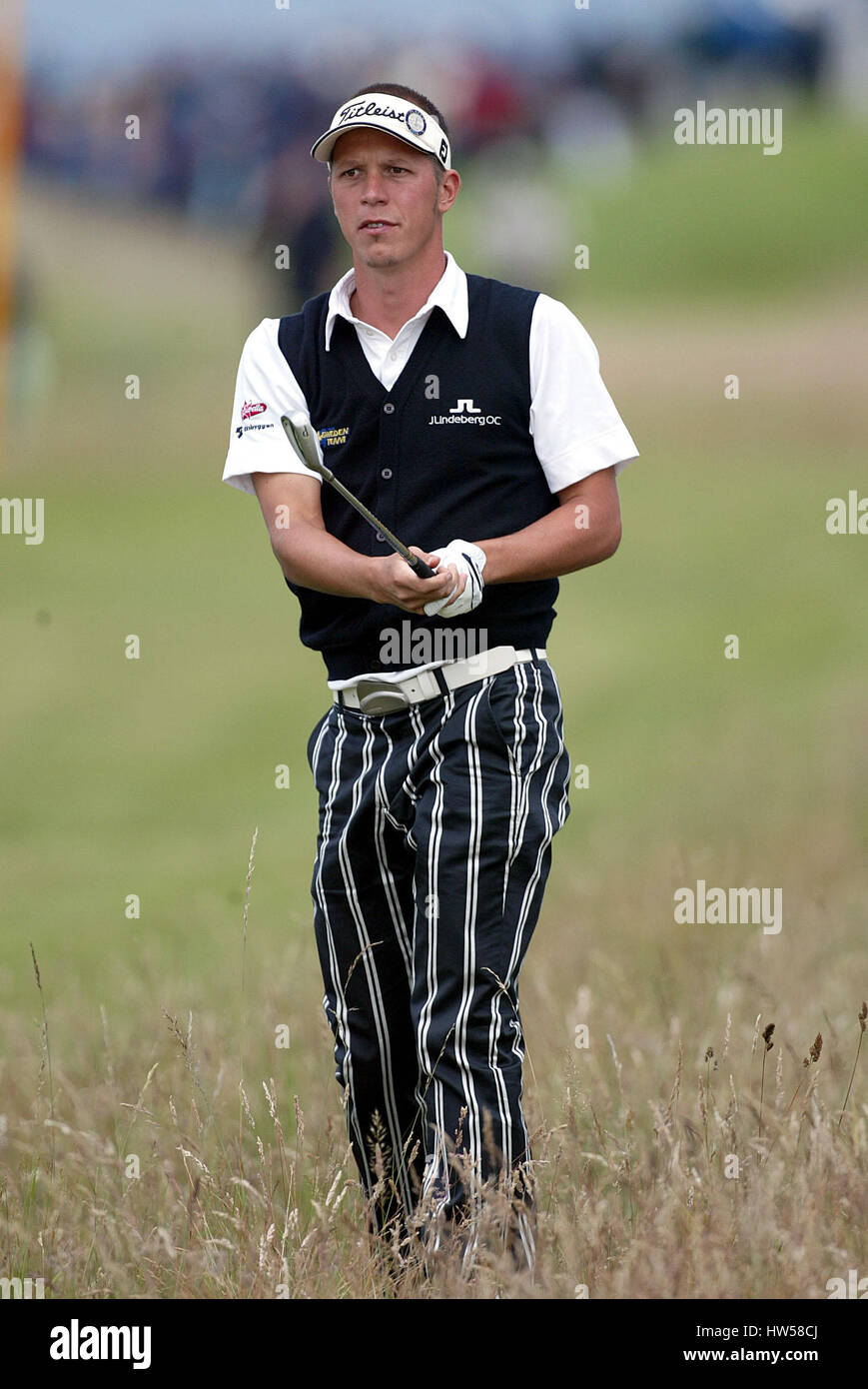 FREDRIK JACOBSEN SWEDEN THE OPEN MUIRFIELD SCOTLAND 18 July 2002 Stock ...