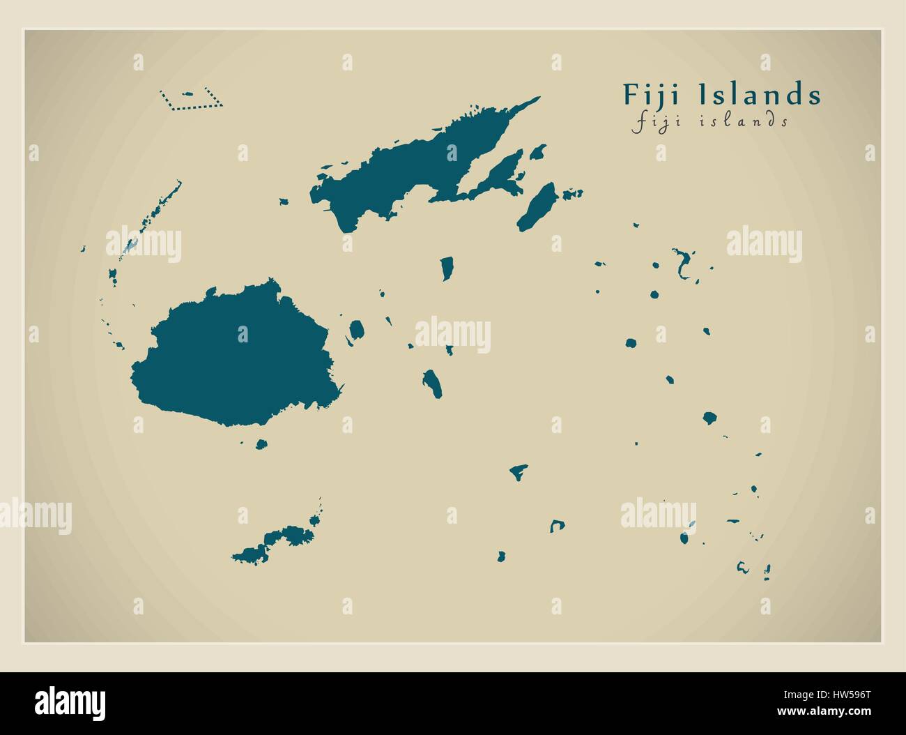 Map of fiji islands hi-res stock photography and images - Alamy