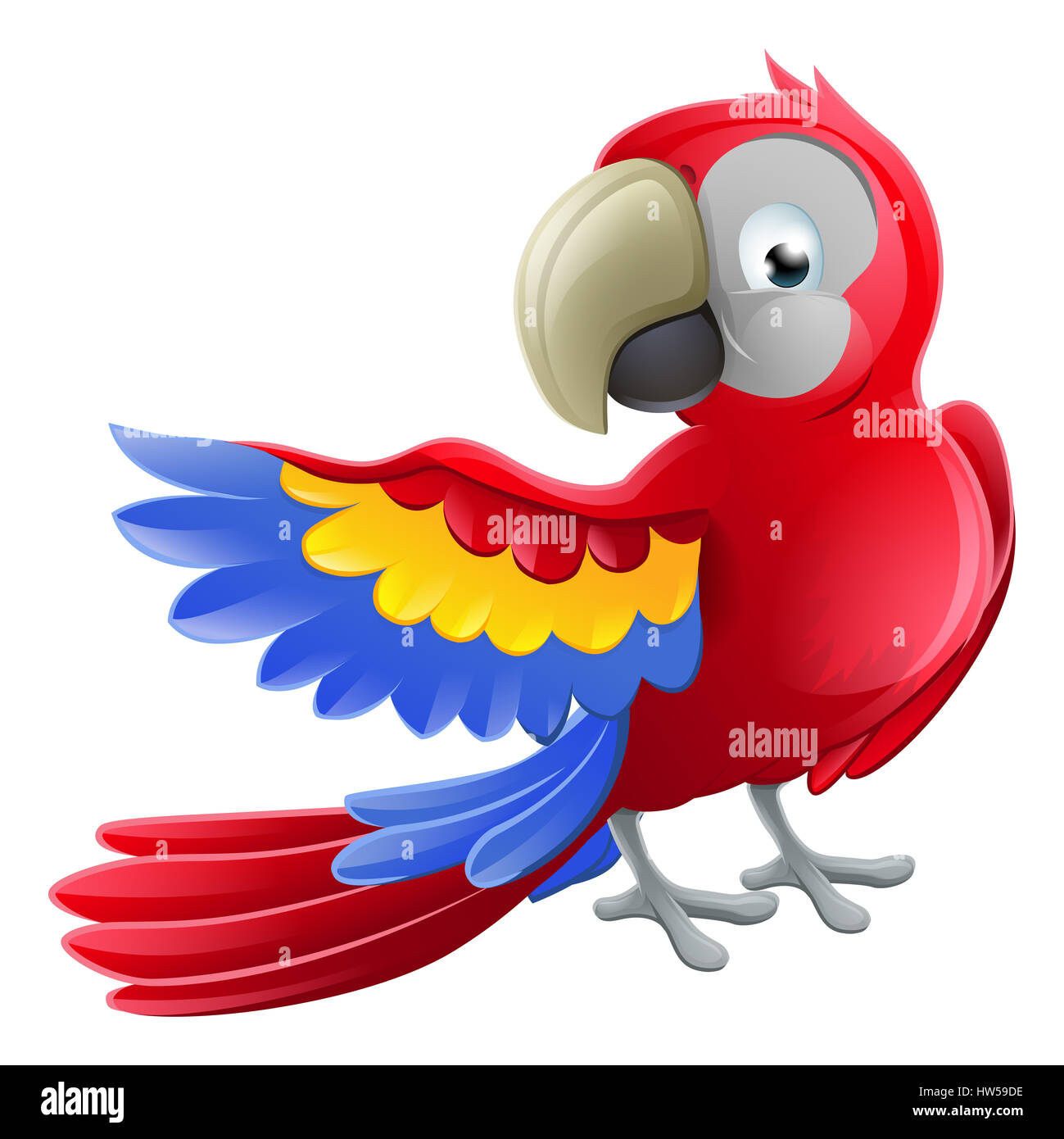 Cute cartoon pirate red parrot hi-res stock photography and images - Alamy