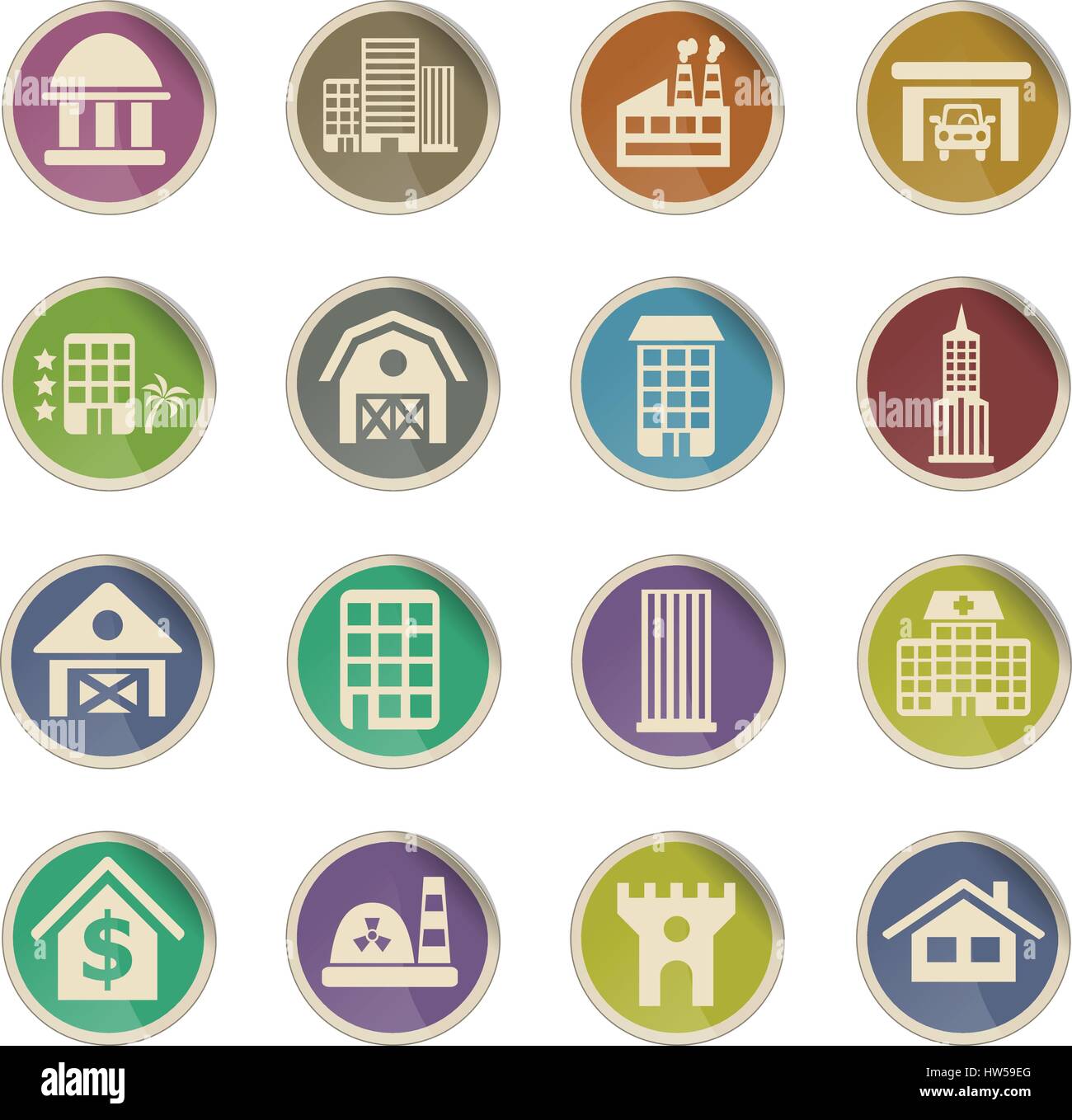 building web icons for user interface design Stock Vector Image & Art ...