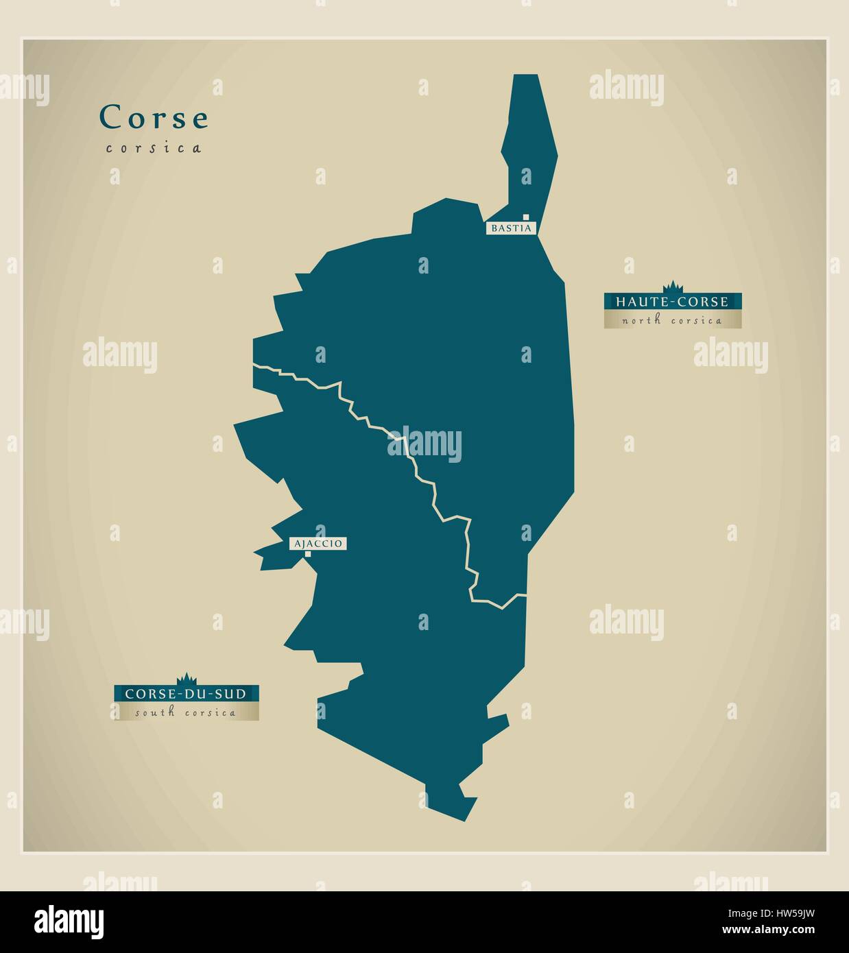 Map of corse hi-res stock photography and images - Alamy