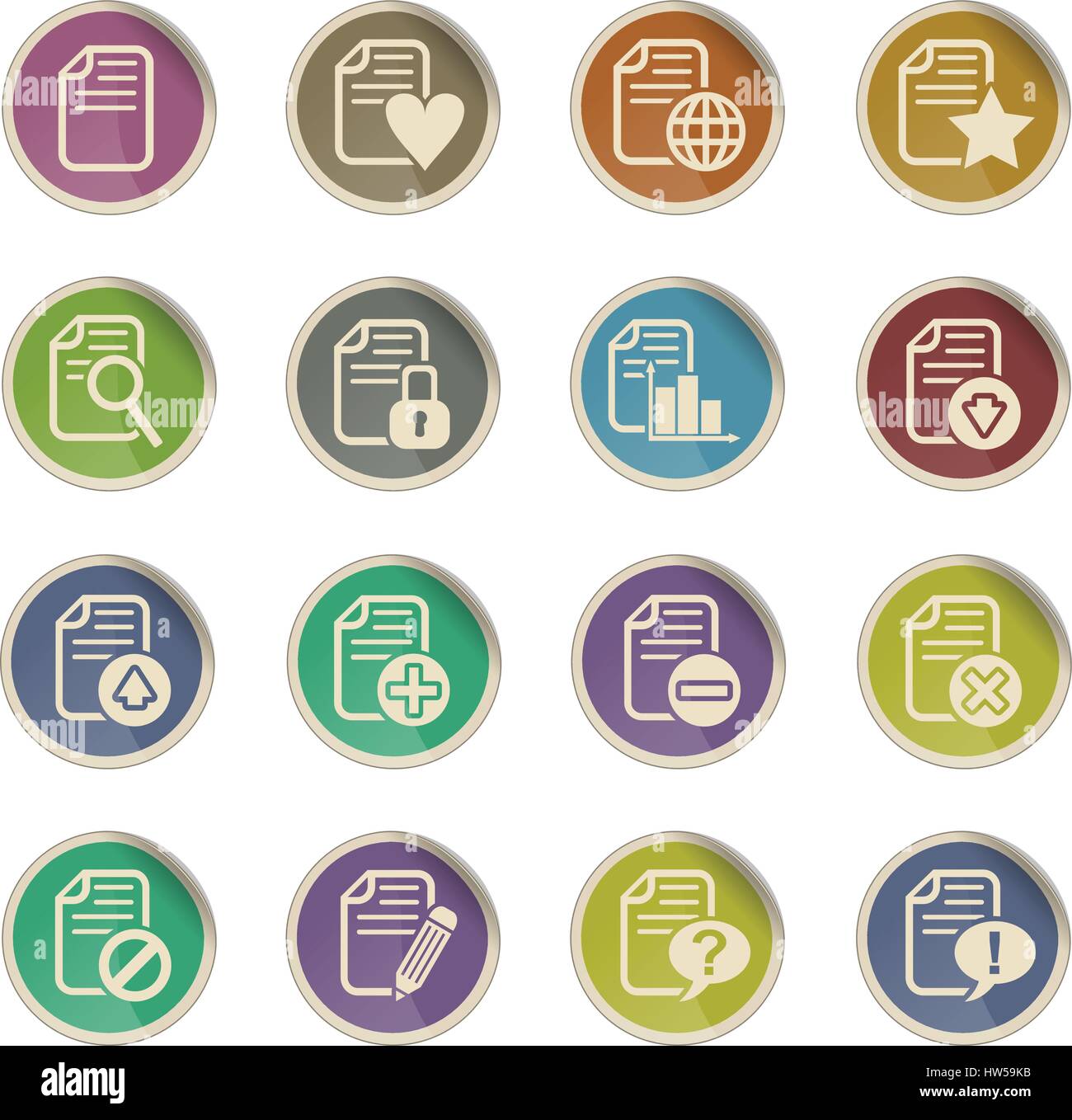 document web icons for user interface design Stock Vector Image & Art ...