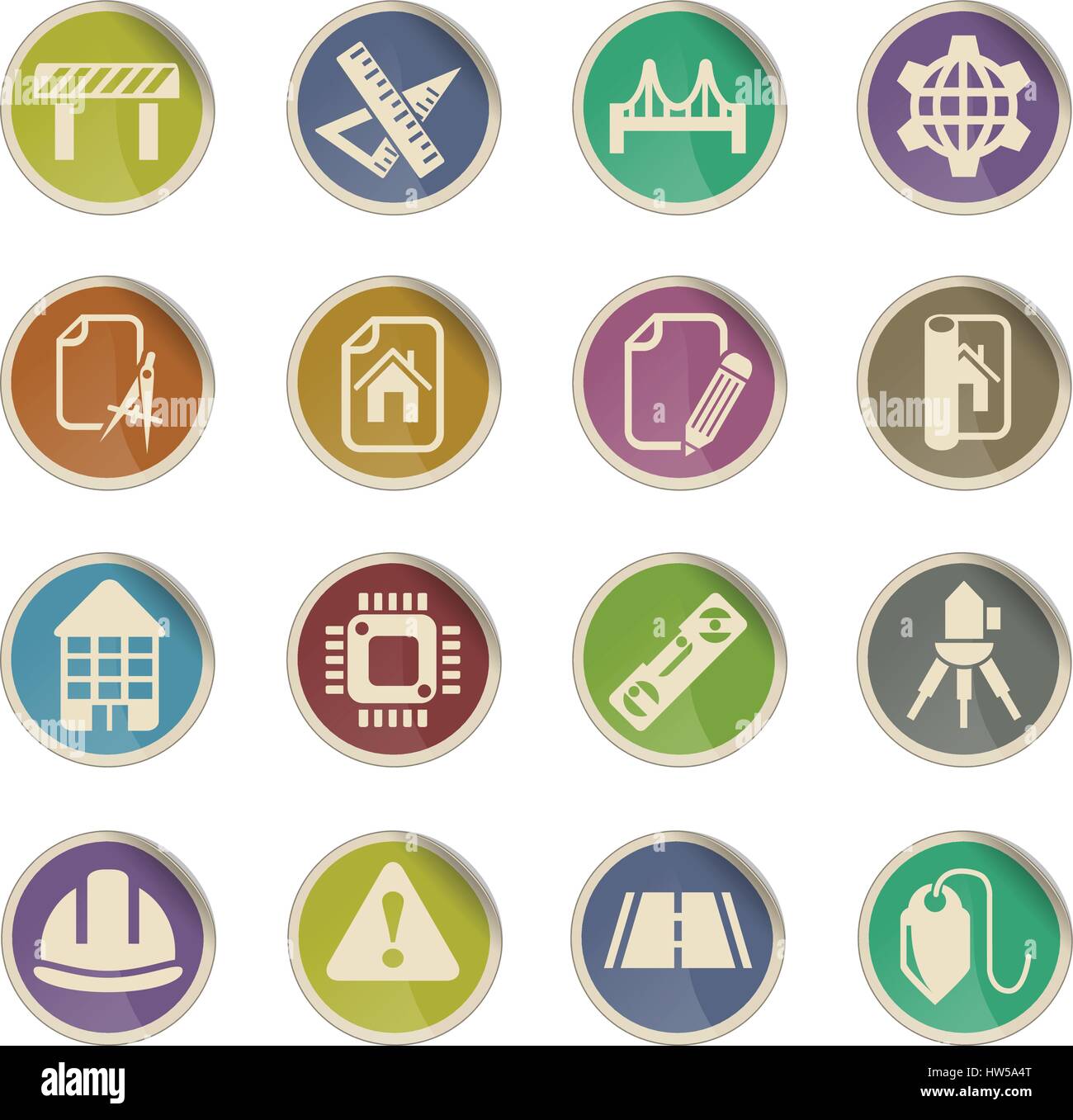 engineering web icons for user interface design Stock Vector Image ...