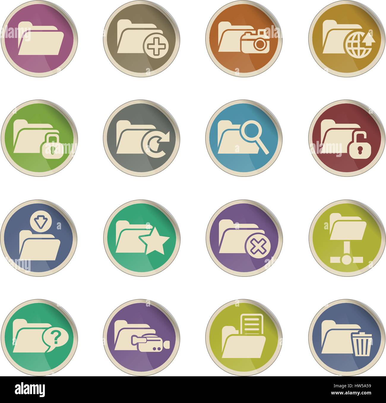 folder web icons for user interface design Stock Vector Image & Art - Alamy