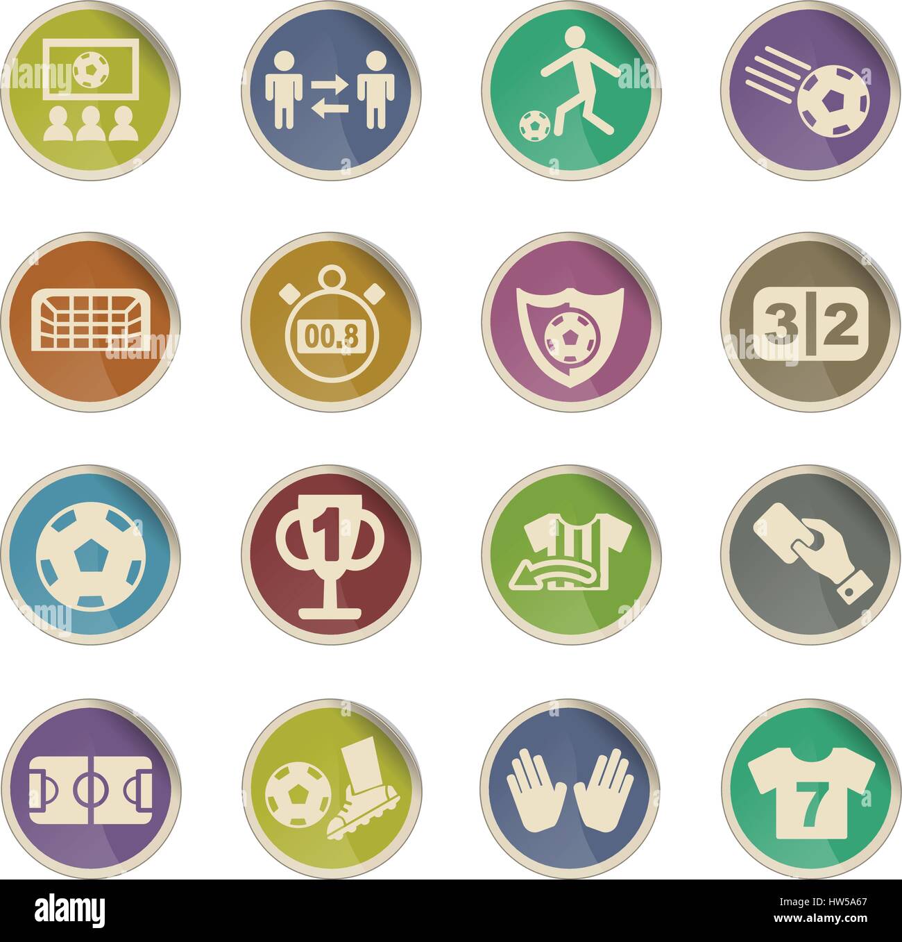 football web icons for user interface design Stock Vector Image & Art ...
