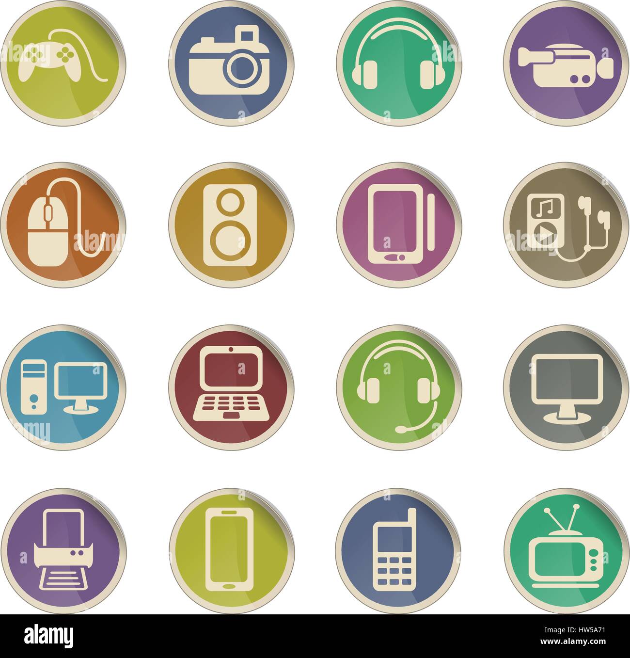 gadget web icons for user interface design Stock Vector Image & Art - Alamy