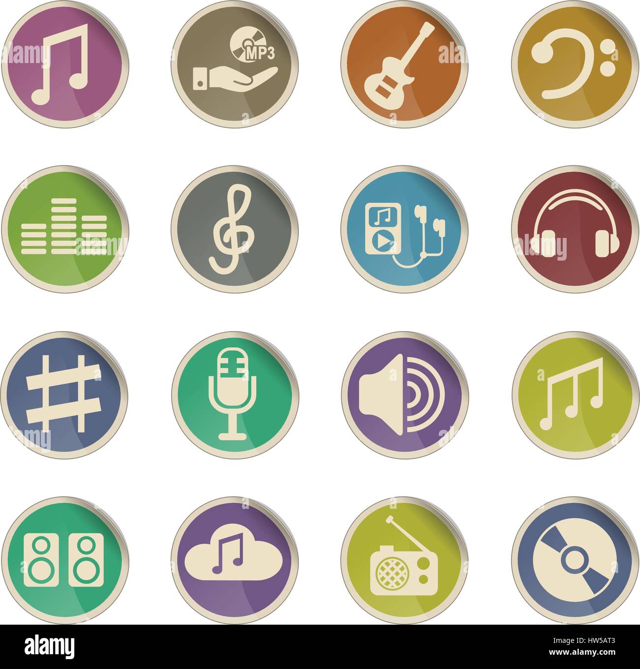 music web icons for user interface design Stock Vector Image & Art - Alamy