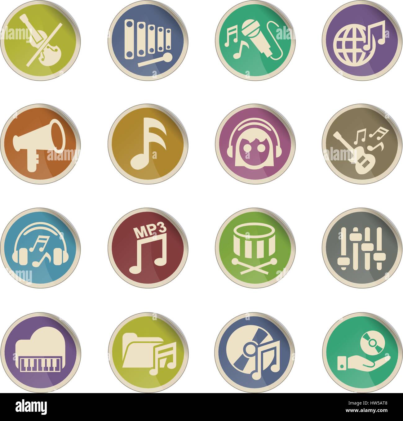 music web icons for user interface design Stock Vector Image & Art - Alamy