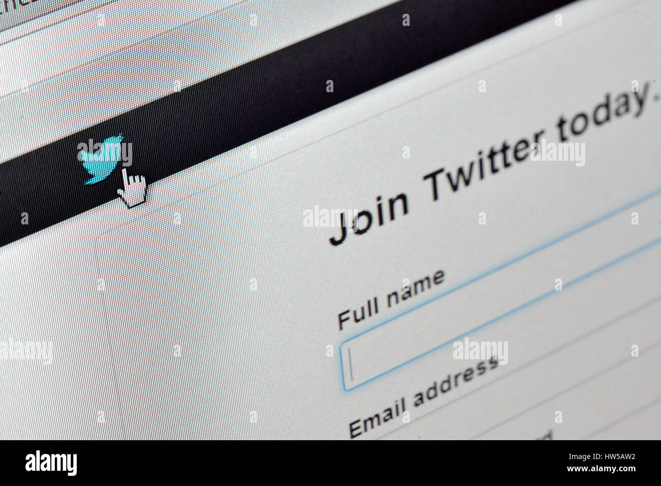 Twitter login page hi-res stock photography and images - Alamy