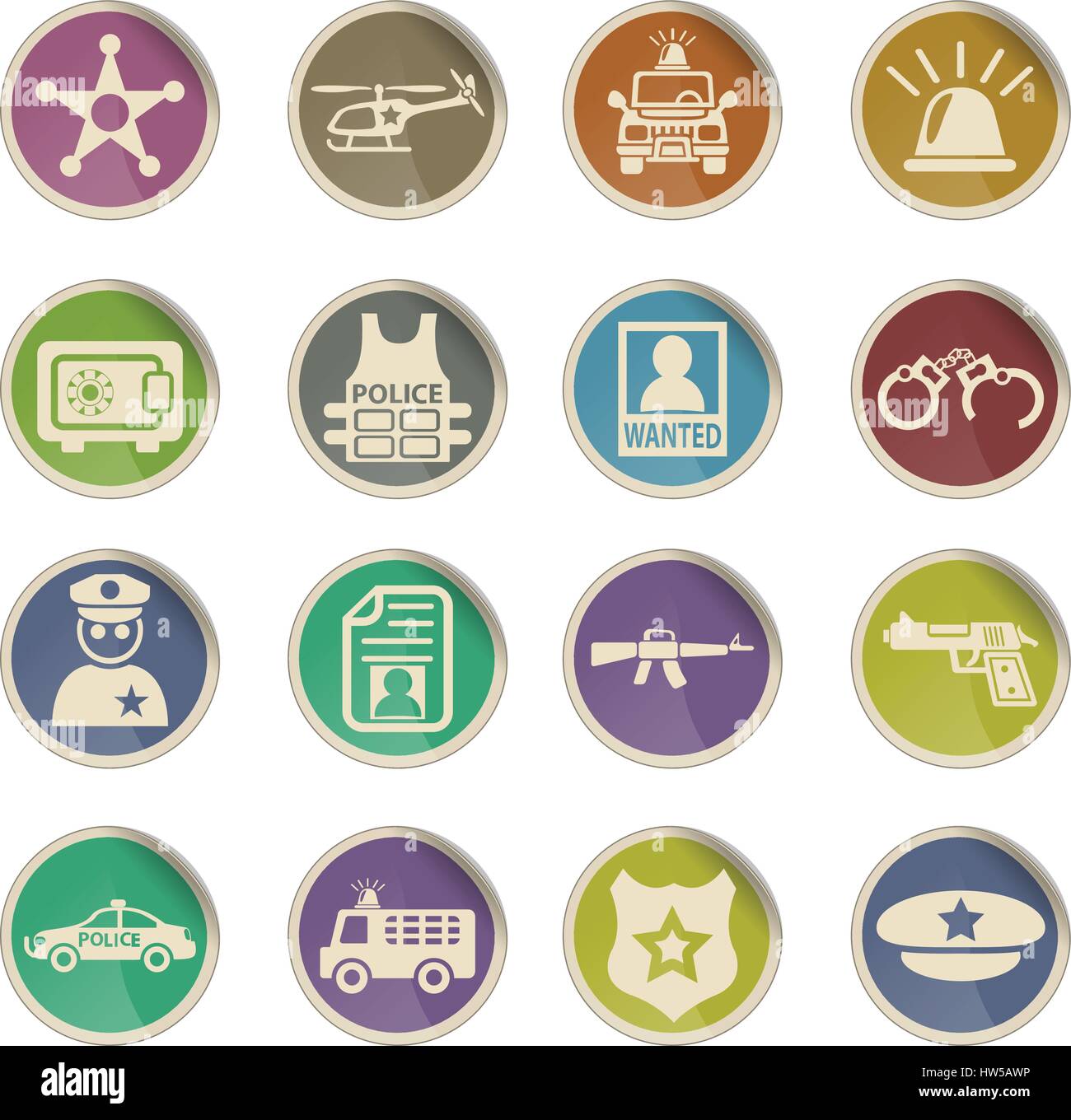 Police car sticker Stock Vector Images - Alamy