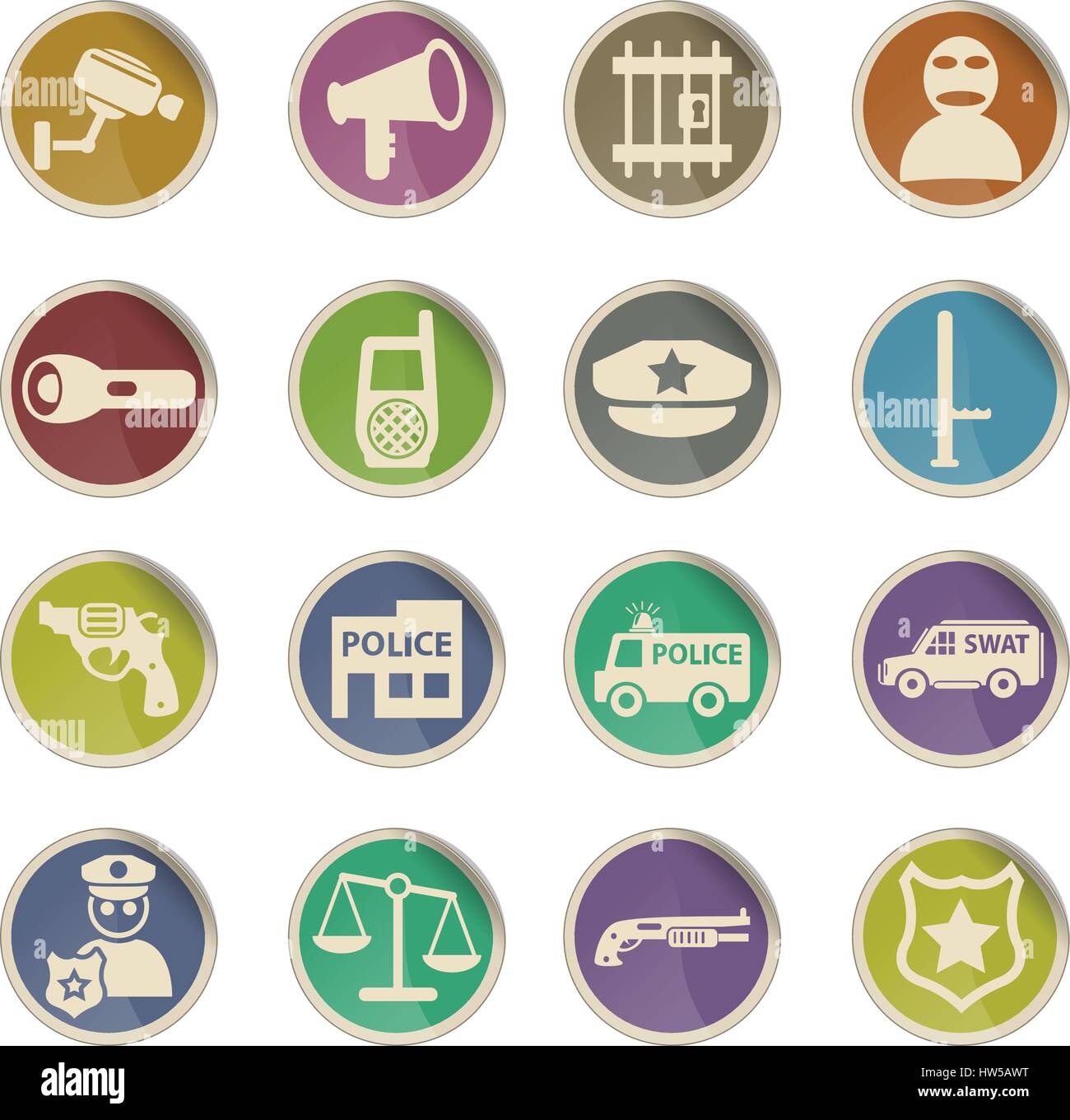 Sticker on police car on Stock Vector Images - Alamy